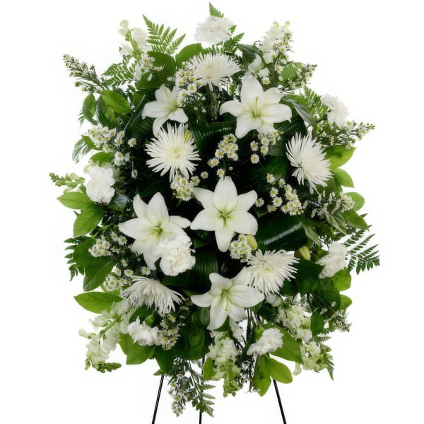 White Standing Spray - Standing Sprays | The Sympathy Store