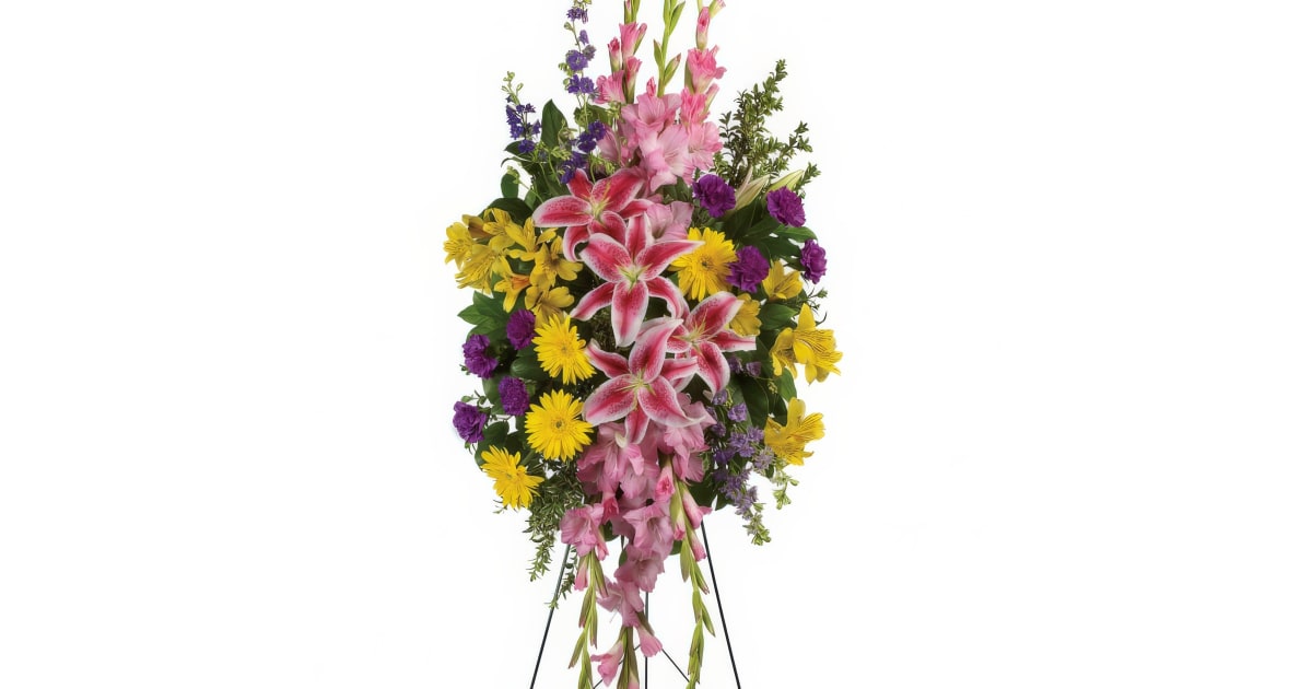 Rainbow Of Remembrance Spray - Standing Sprays | The Sympathy Store