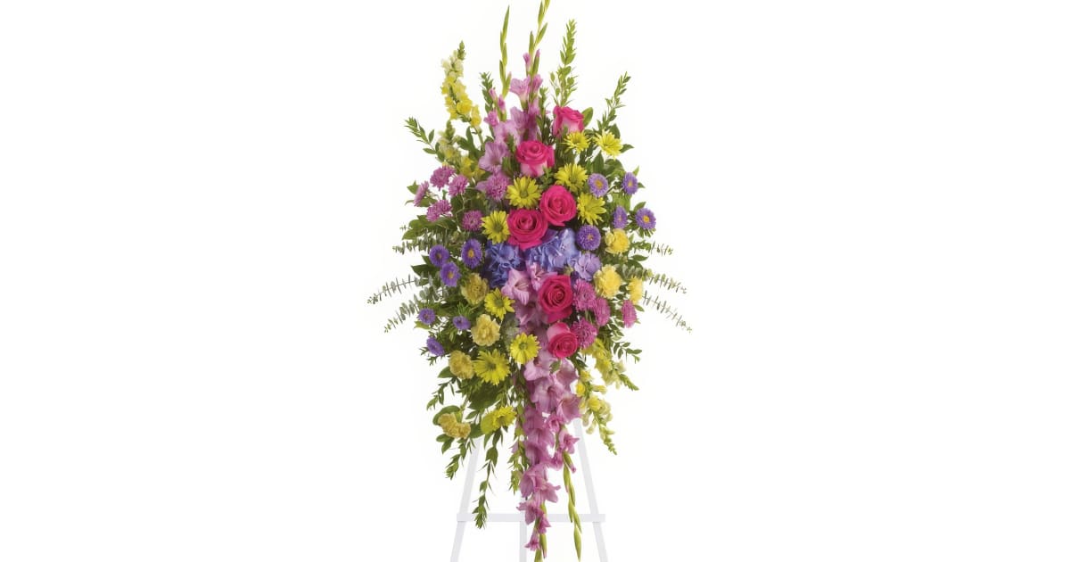 Bright and Beautiful Spray - Standing Sprays | The Sympathy Store