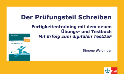 Online-Seminar - Der digitale TestDaF: Schreiben - derdieDaF-Portal