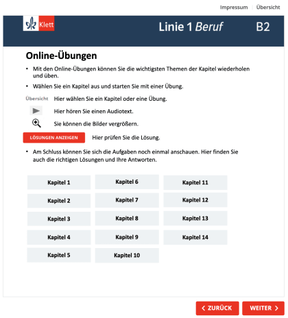 Linie 1 Beruf B2 / Online-Übungen - derdieDaF-Portal