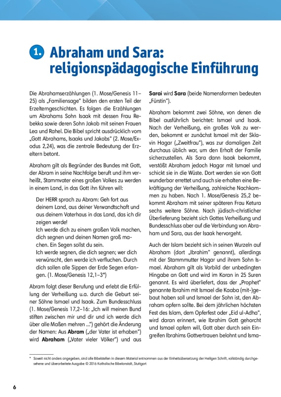 Arbeitsmaterial Grundschule. Stationenlernen Religion: Abraham und Sara ...