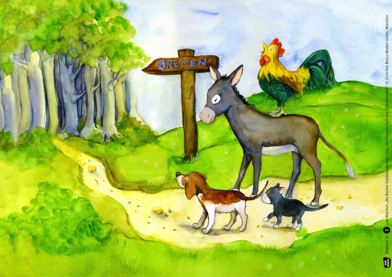 Von Freundschaft und Zusammenhalt - 3 x 5 Märchenkarten für Beamer und ...