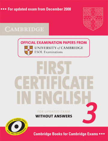 Official Cambridge B2 First Fce English Certificate