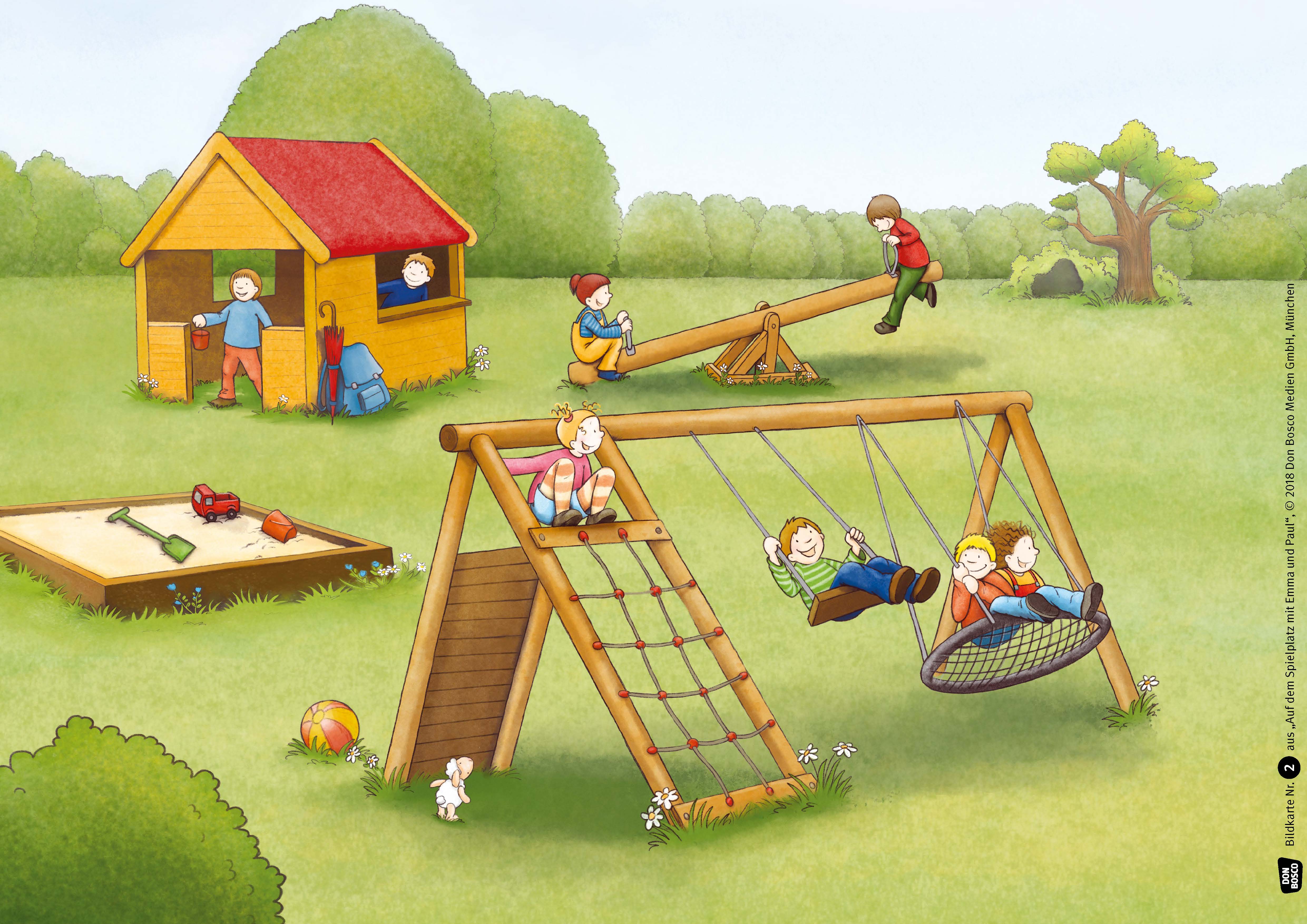 Auf dem Spielplatz mit Emma und Paul. Kamishibai Bildkartenset ...