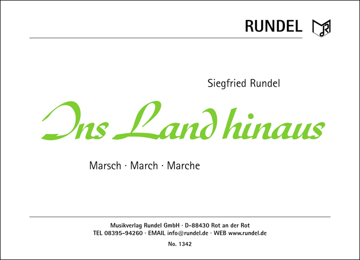 Ins Land hinaus | Siegfried Rundel | Noten | MVSR1342