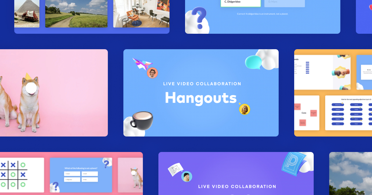 Templates for live video collaboration | Pitch