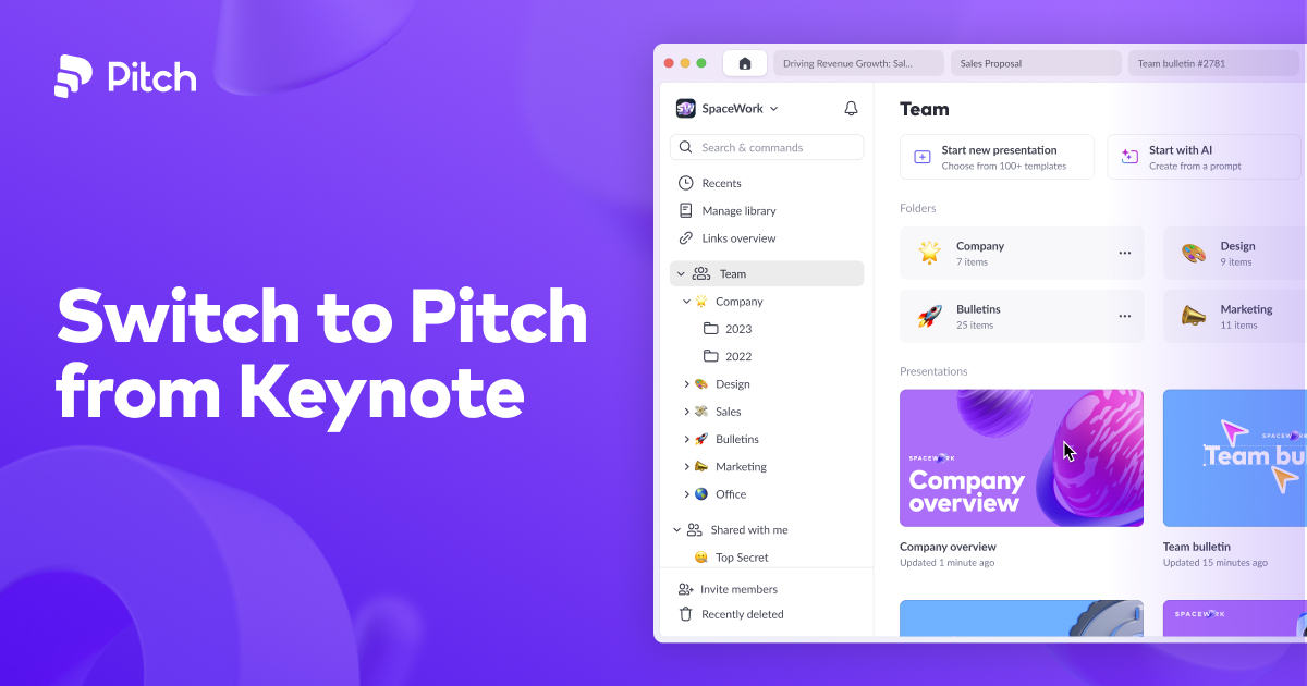 Pitch vs Keynote | Why make the switch to Pitch | Pitch