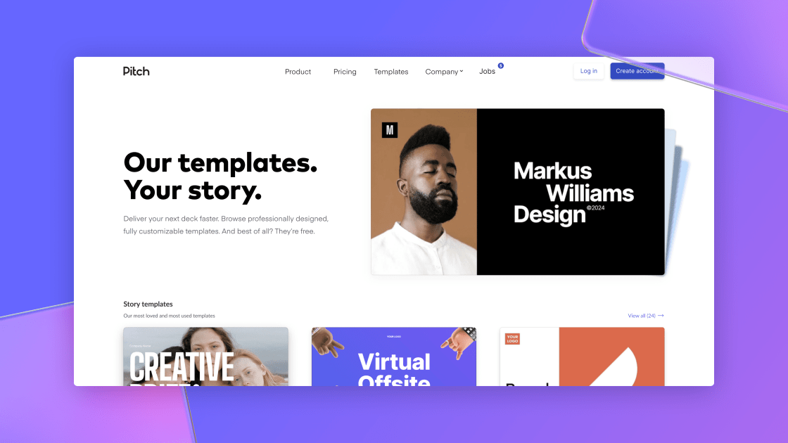 New in Pitch | Pitch 一 Collaborative presentation software for modern teams.
