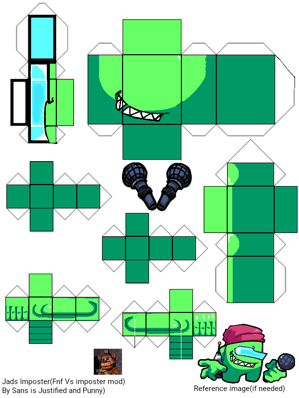 Pixel Papercraft - JADS Impostor(Fnf Vs Impostor Mod) Pixel Papercraft - JADS Impostor(Fnf Vs Impostor Mod)