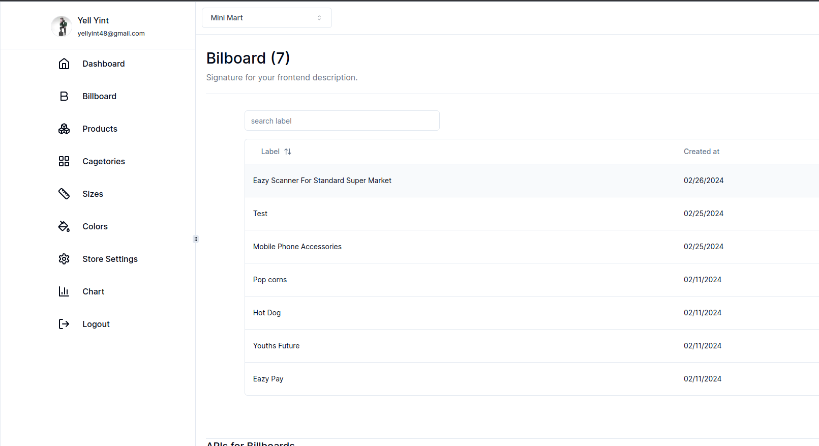 GitHub - yya-yell/E-Market-Dashboard: Dashboard (Instant backend )For E commerce.