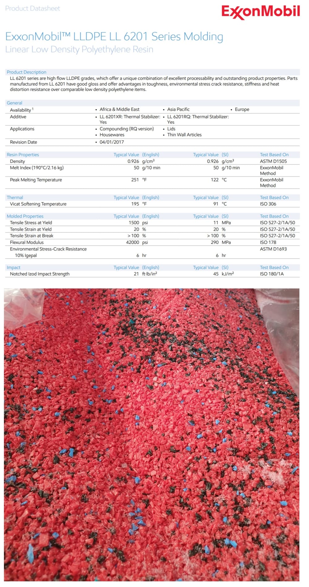 LLDPE Exxon Mobil MFI 50 - regrind (Offer No. 120424) - B2B Offers at ...