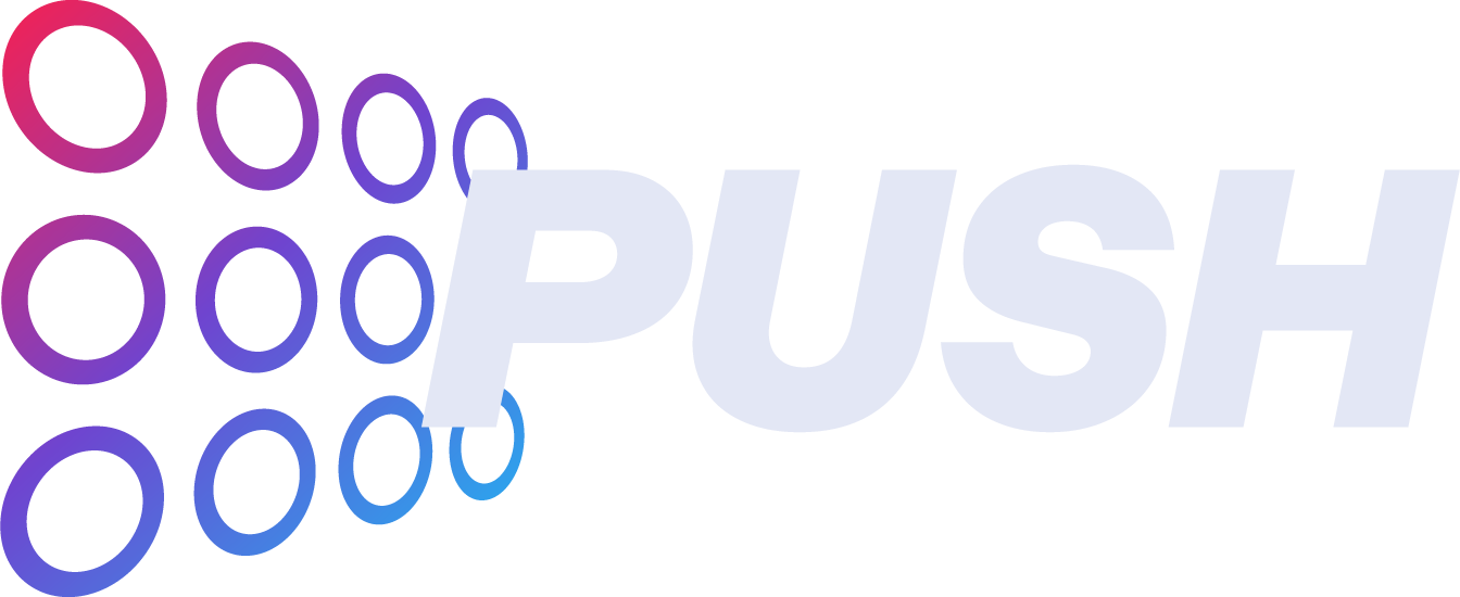 stylied logo for 'Push'