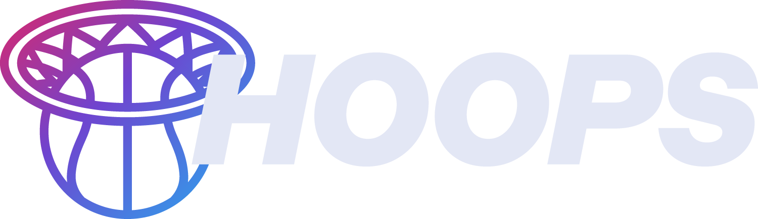 stylied logo for 'Hoops'