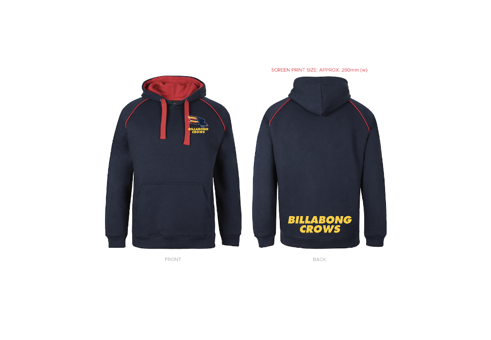 Buy Adults Hoodie $70 - Billabong Crows Netball Club Shop | PlayHQ