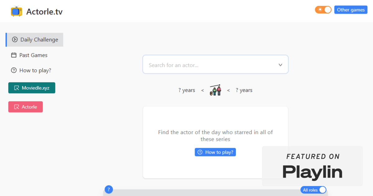 Actorle TV: Play the Daily Pop Culture Game | Playlin