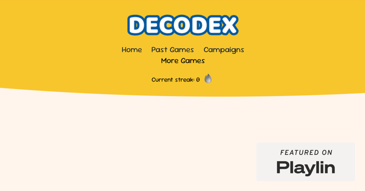 Decodex: Play the Daily Word Game | Playlin