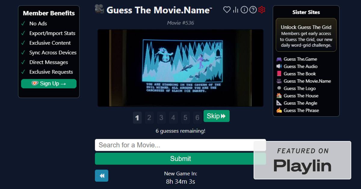Guess The Movie: Play the Daily Pop Culture Game | Playlin