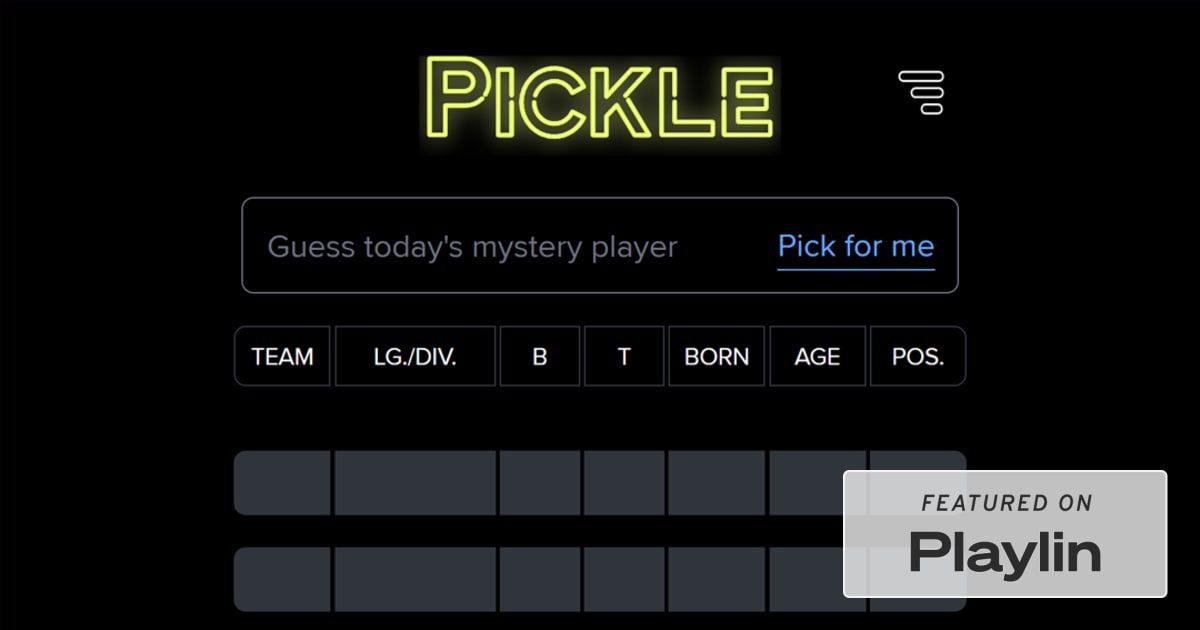 MLB Pickle: Play the Daily Sports Game | Playlin