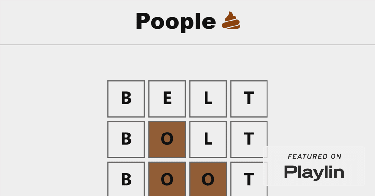 Poople: Play the Daily Word Game | Playlin