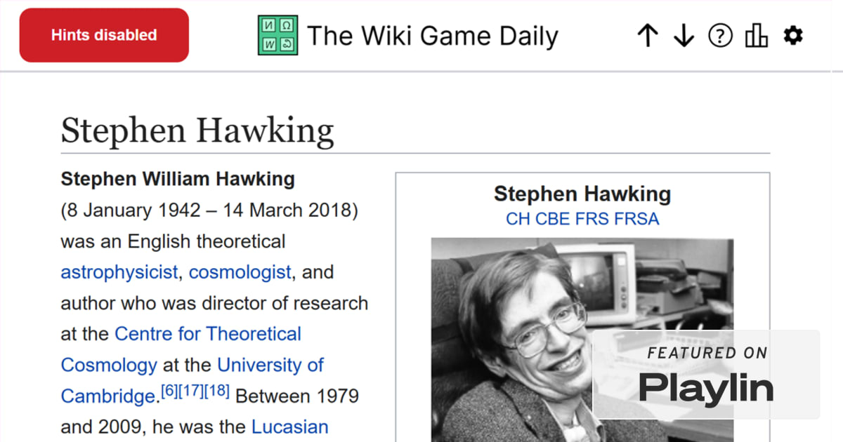 The Wiki Game Daily: Play the Daily Trivia Game | Playlin