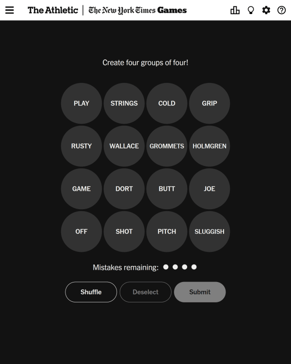 Connections: Sports Edition: Play the Daily Sports Game | Playlin