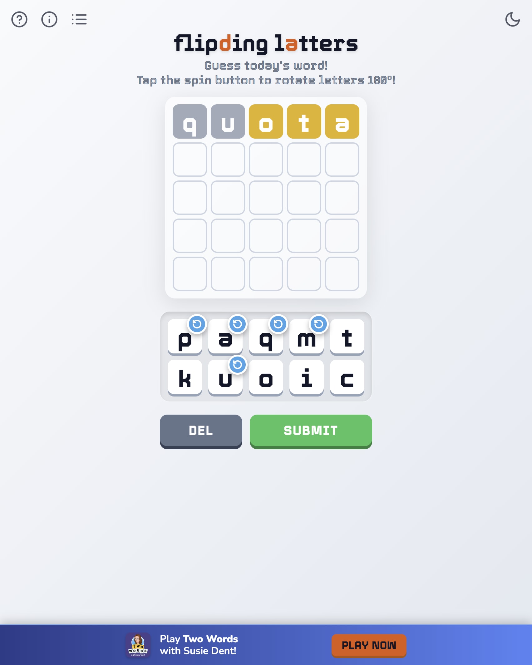 Flipping Letters: Play the Daily Word Game | Playlin
