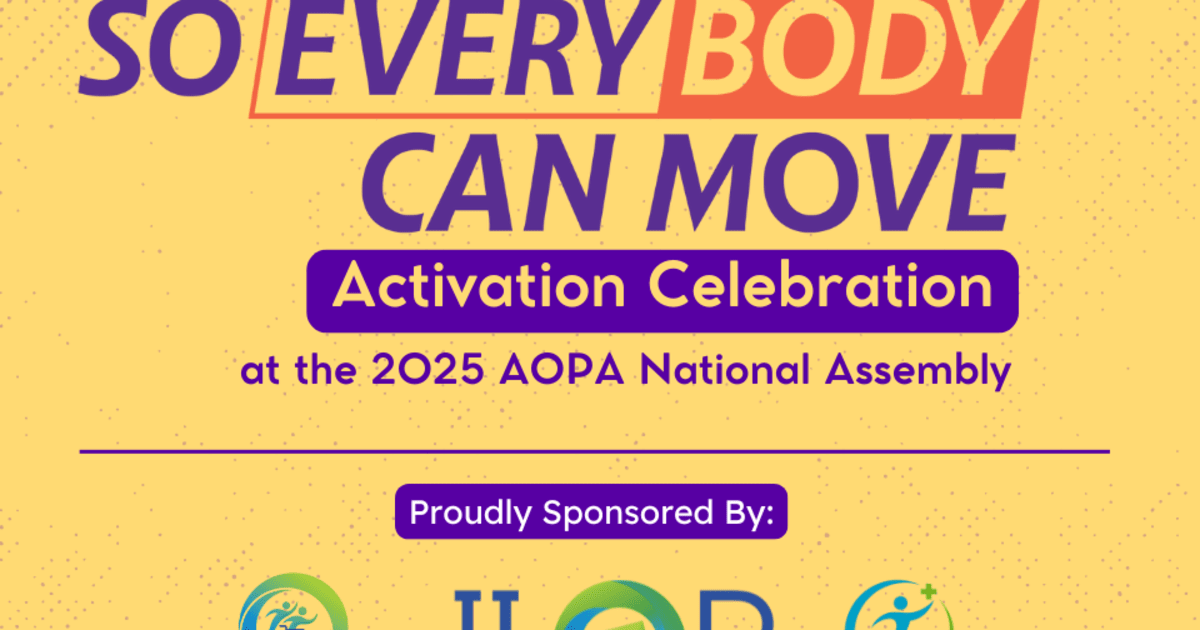 Support So Every BODY Can Move Activation Celebration | 2025 AOPA ...