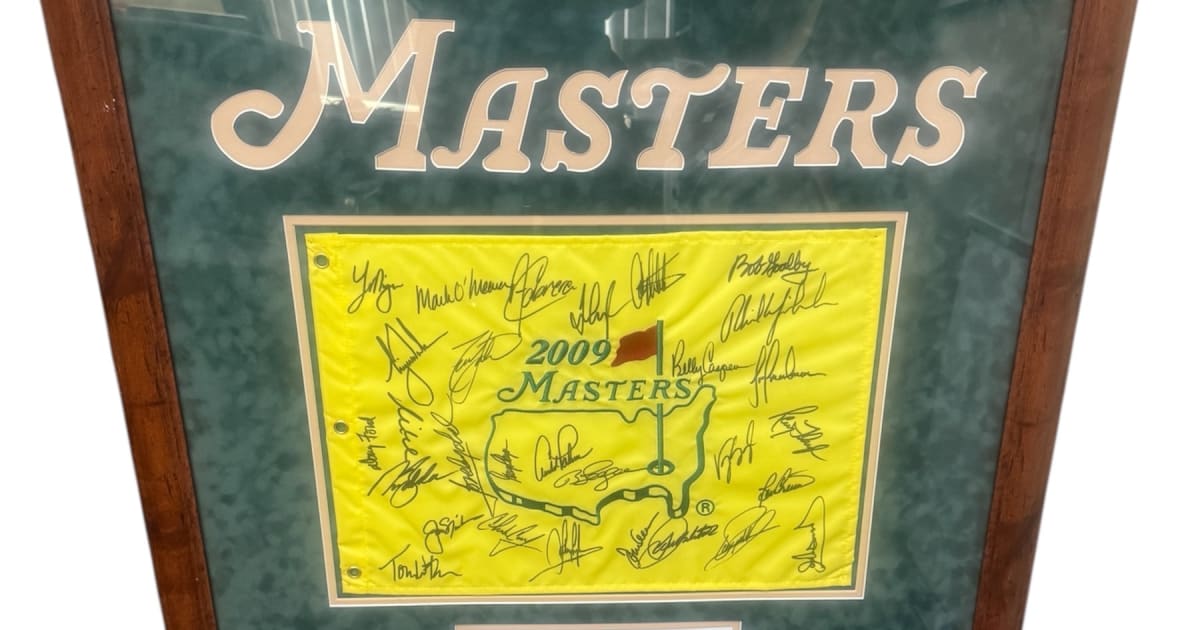 Signed Masters Flag - 29 Champions Signatures - Club Car Sweepstakes ...