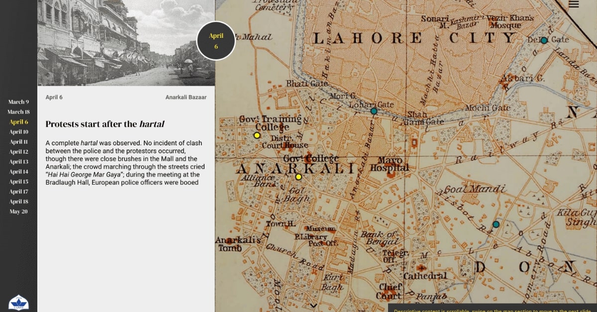 Mapping the anti-Rowlatt Act Protests of 1919