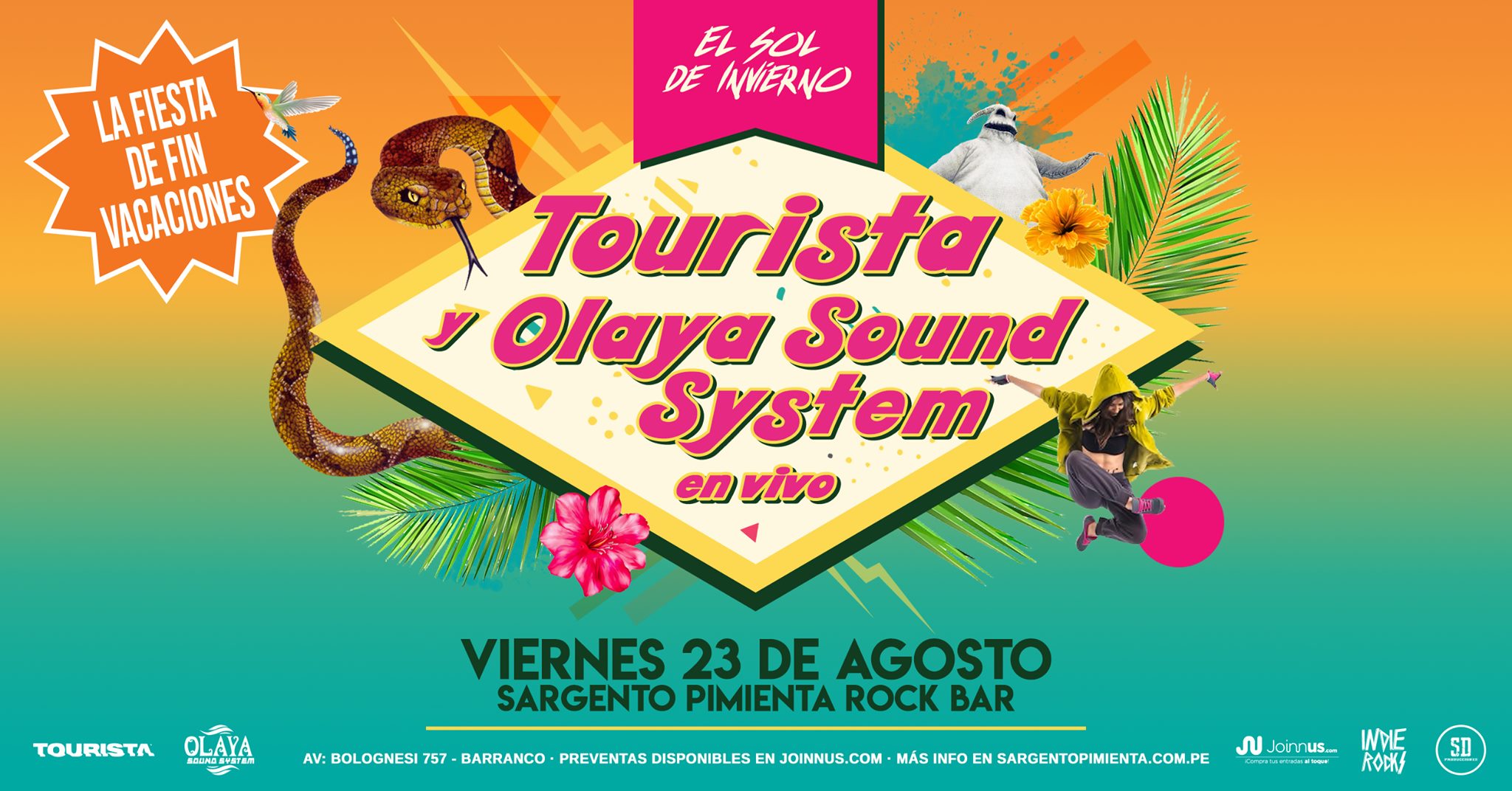 El Sol de Invierno: Tourista y Olaya Sound System en vivo | Conciertos ...
