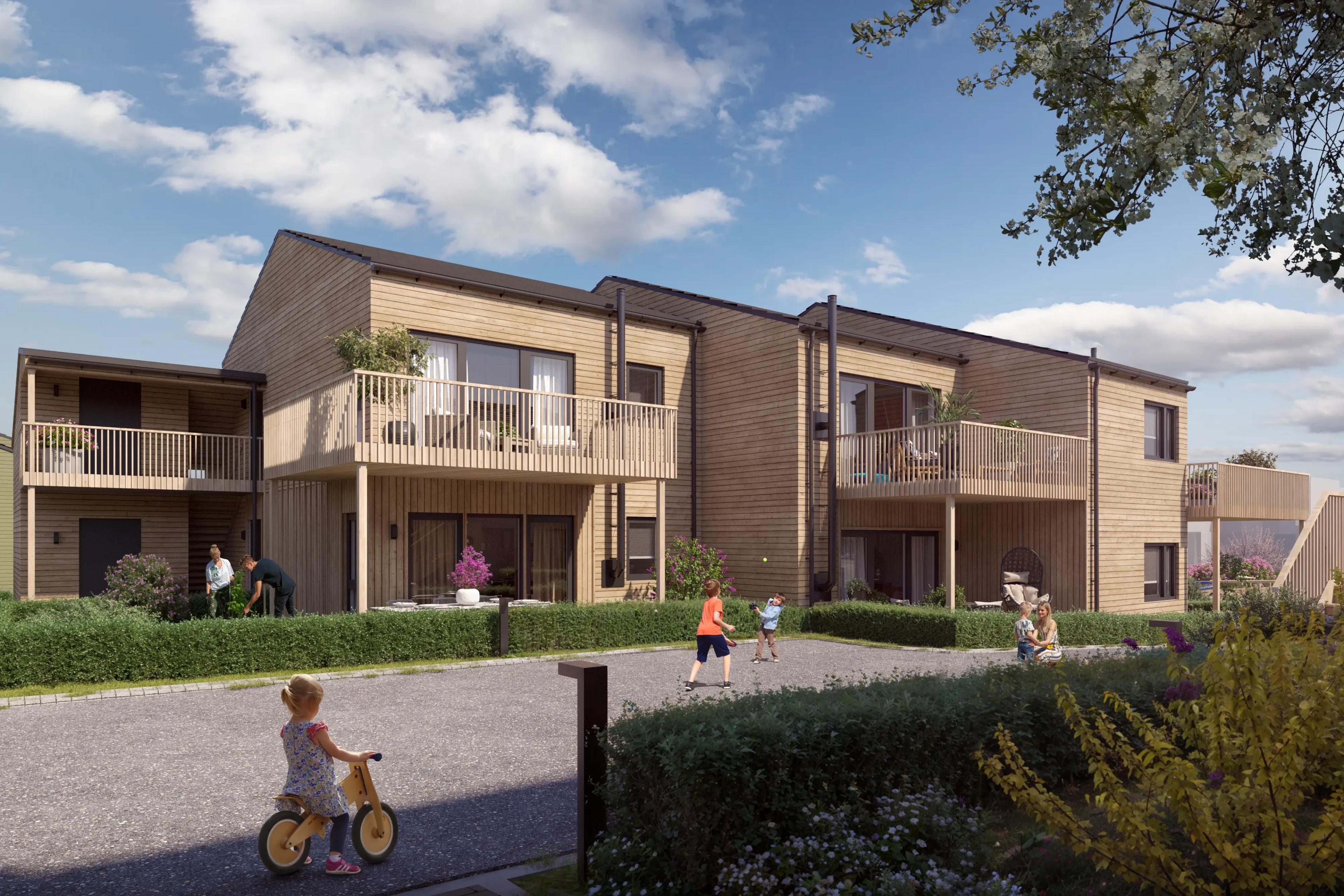 Gjennomtenkt og lettstelt leilighet med 3 soverom og solrik uteplass
