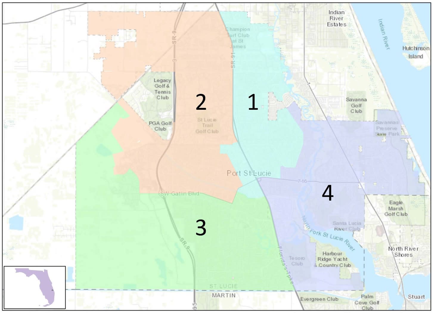 Port St Lucie City Map