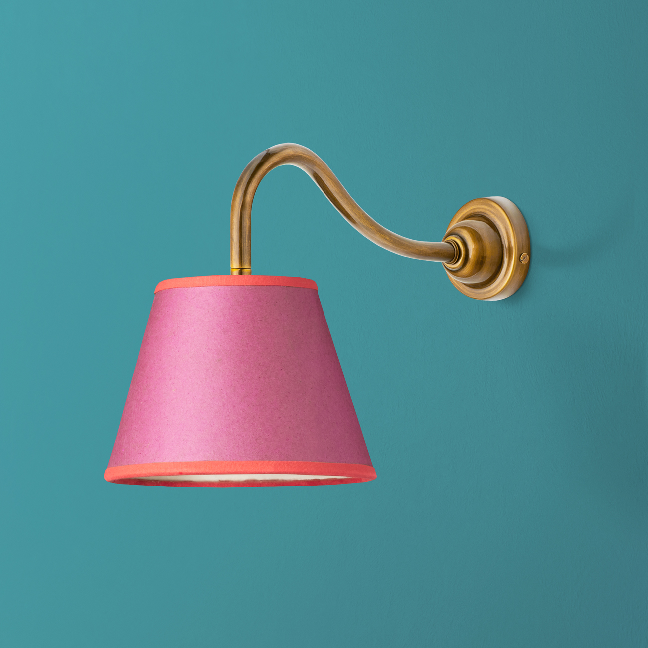 Swan Neck Wall Fitting in Antiqued Brass