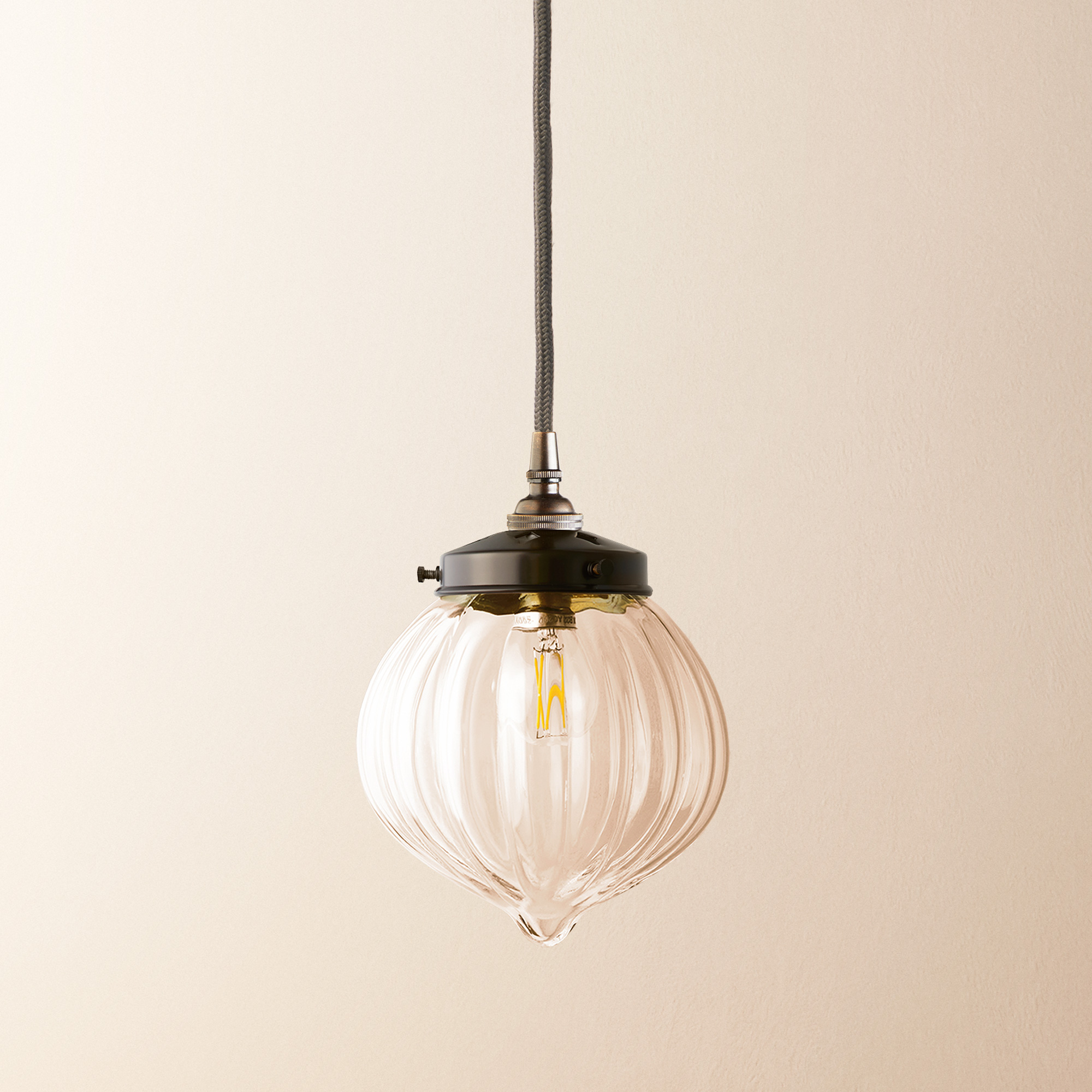 Smaller Aquila Glass Teardrop Pendant Light