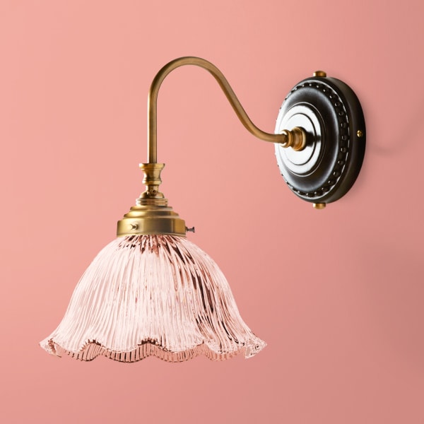 Drake wall fitting in wood and brass
