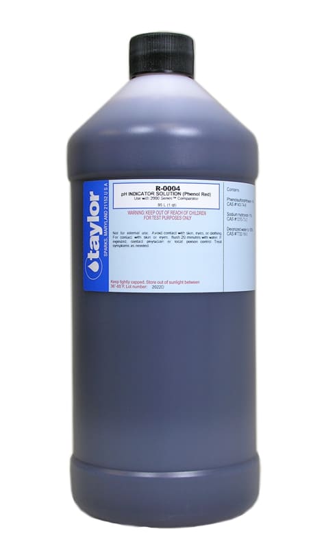 Taylor Testing R-0004 Phenol Red #4 pH Indicator Solution,