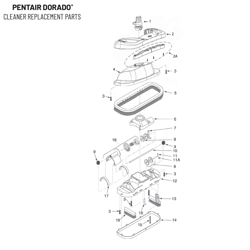 Pentair Dorado Pool Cleaner Parts Diagram