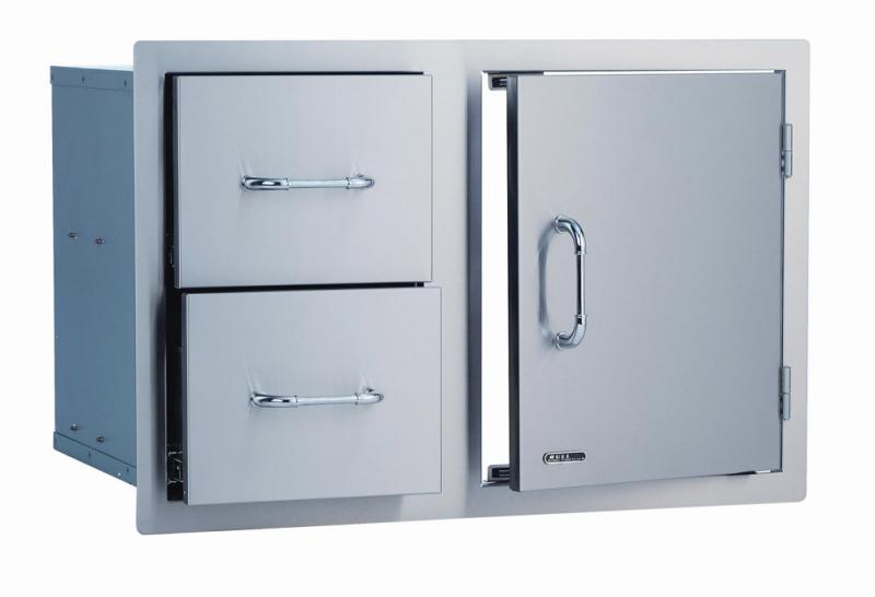 30" Stainless Steel Combination Access Door and Drawer