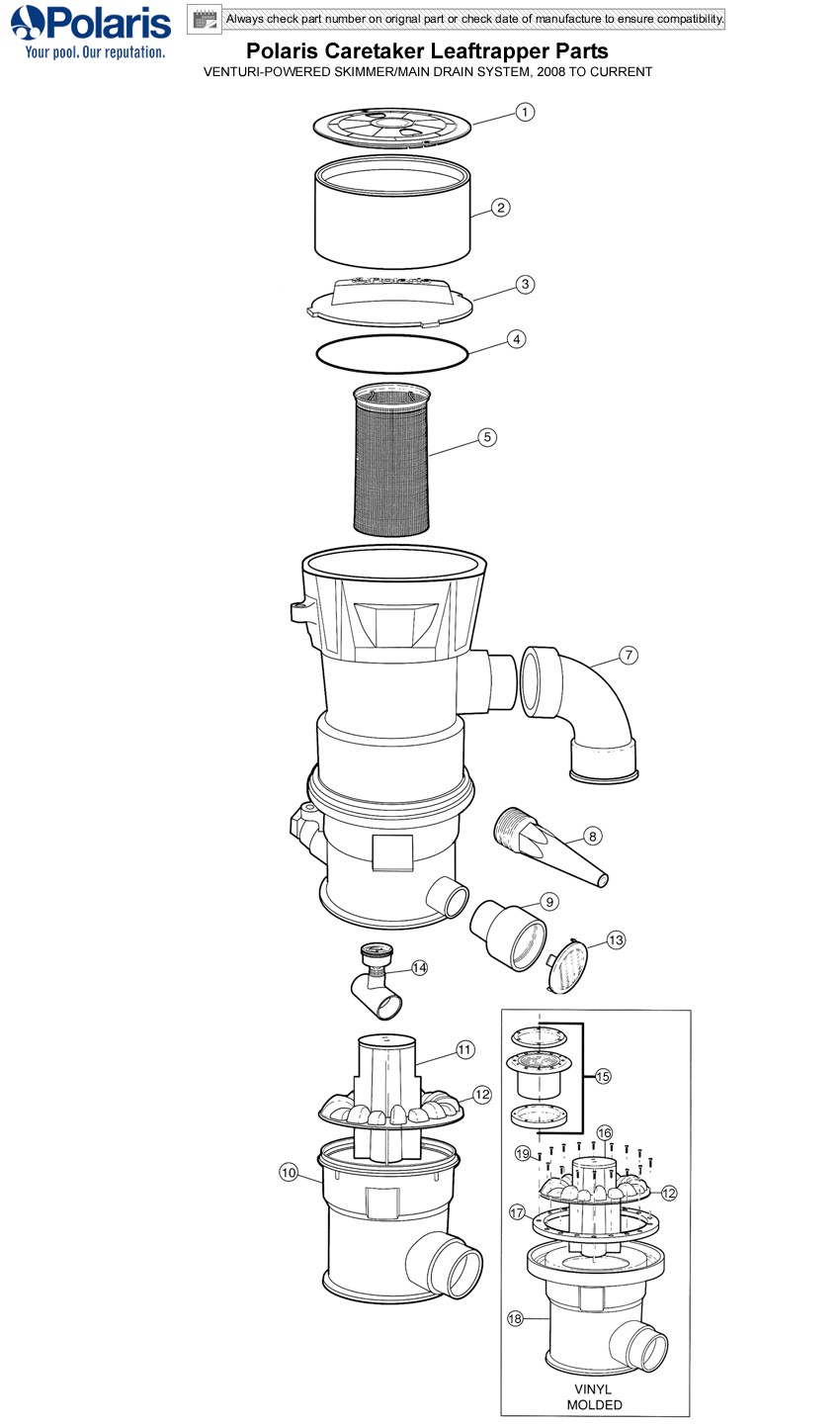 Polaris Caretaker Leaftrapper Parts 2008 - Present