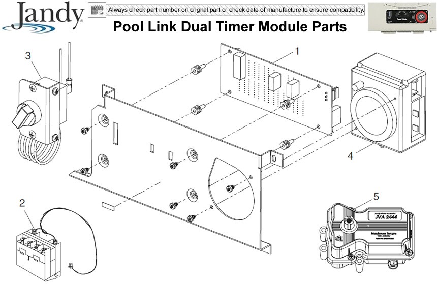 Pool Link Dual Timer Module Parts