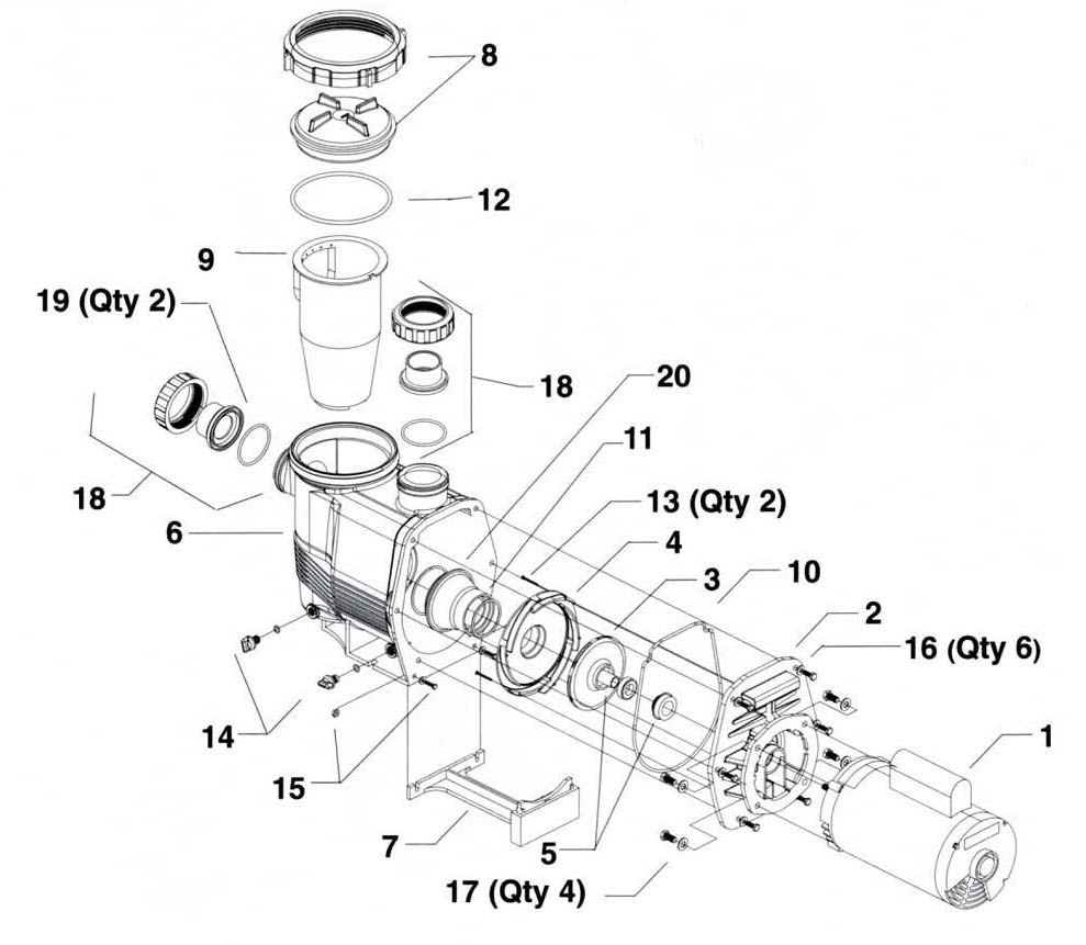 Jandy PHP And PHPU Pump Replacement Part