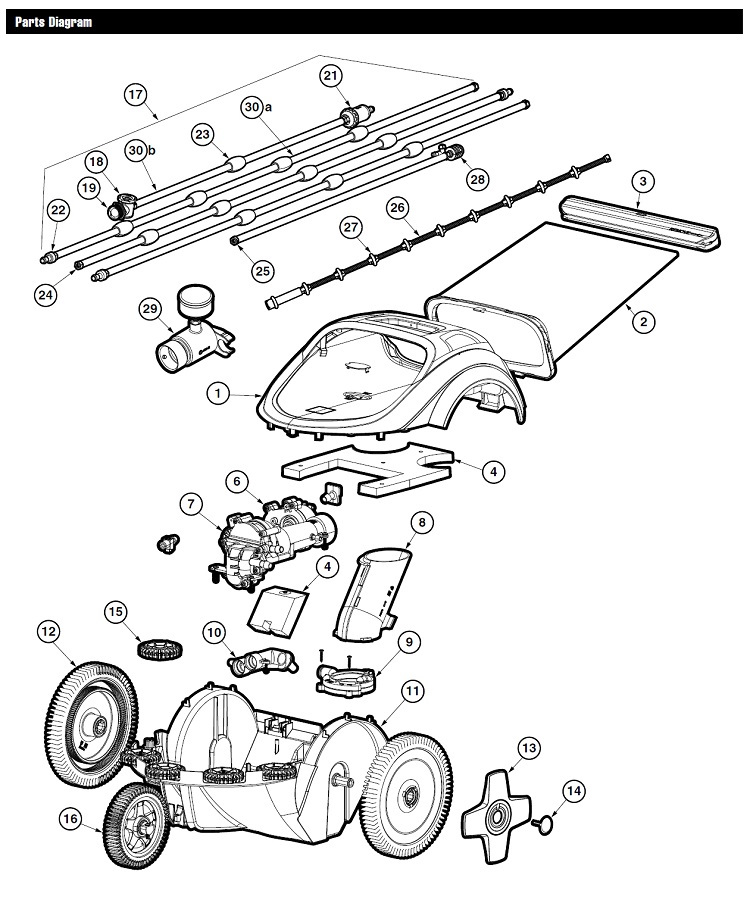 Hayward Trivac 500 Pool Cleaner Parts