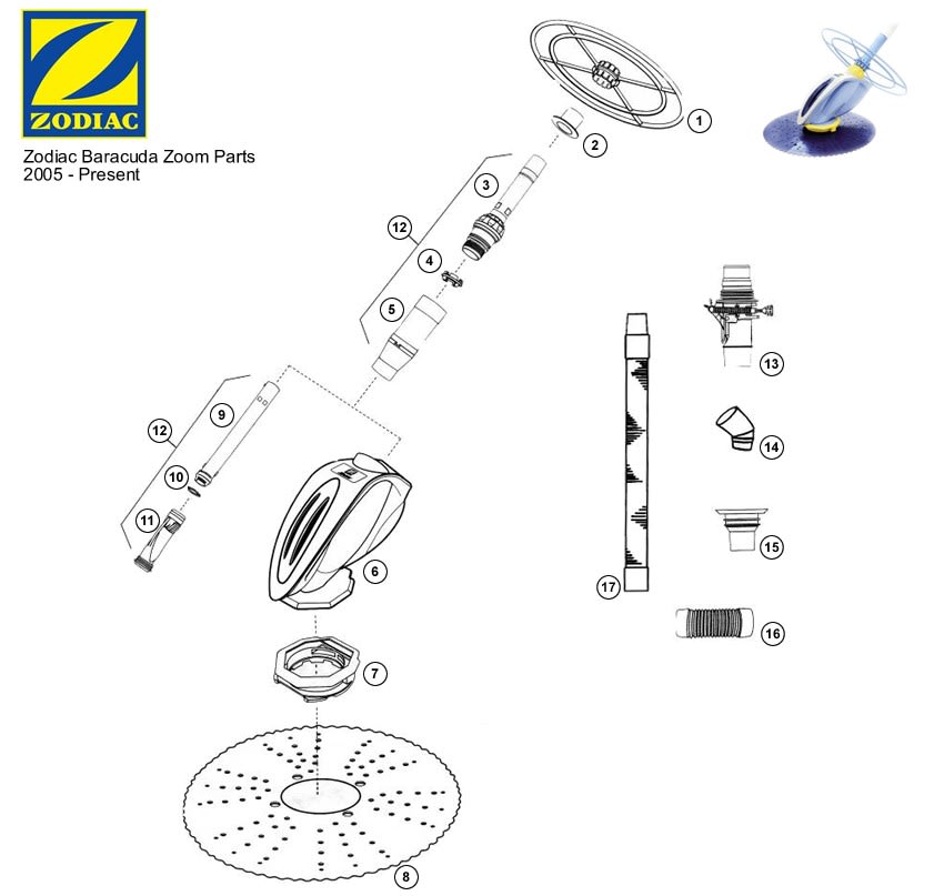 Zodiac Baracuda Zoom Parts 2005 - Present