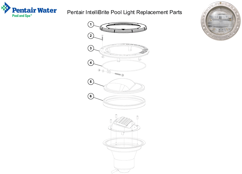 Pentair IntelliBrite Pool Light Parts