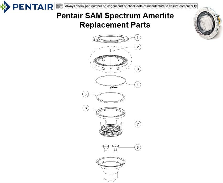 Pentair SAM Spectrum Amerlite Replacement Parts