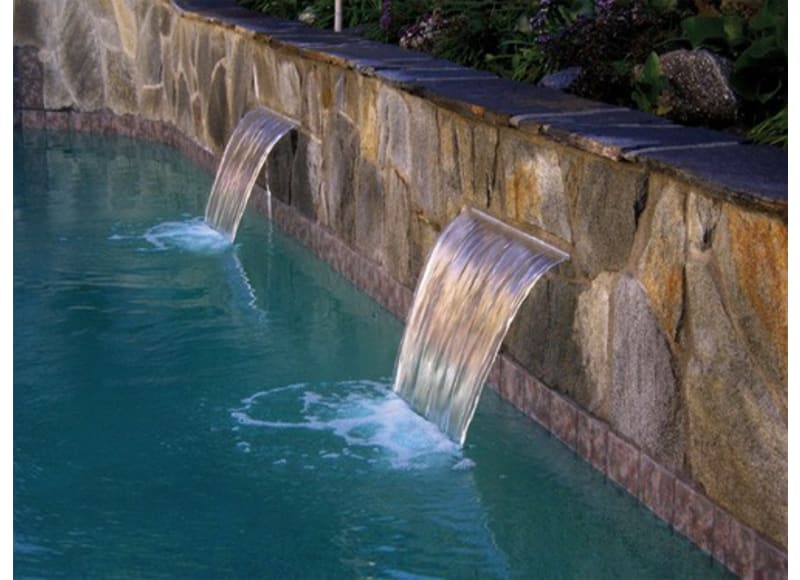 Custom Cascade Waterfall, ABS, Gray, 6" Long, 6" Lip, Back Inlet