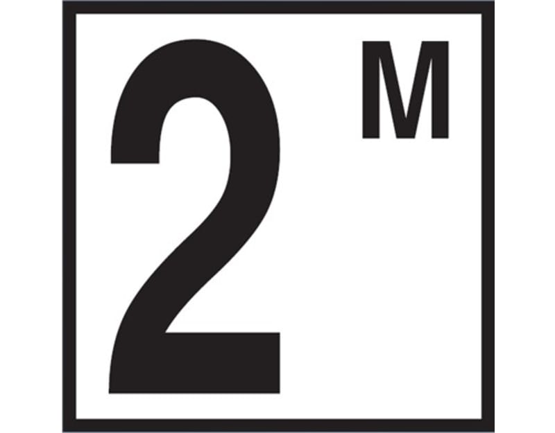 2M 6x6 Tile, 5" Numbers, Non-Skid (Deck), Depth Marker