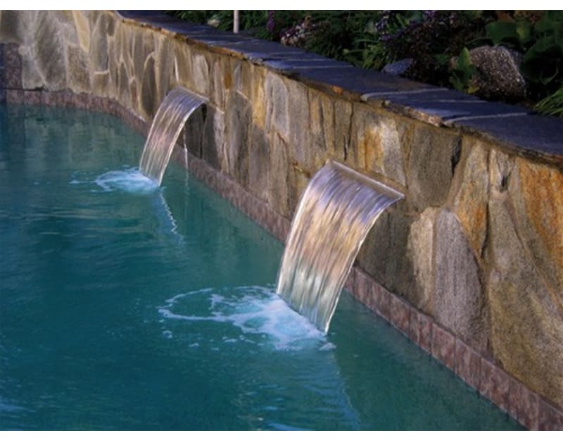 Custom Cascade Waterfall, ABS, Gray, 24" Long, 6" Lip, Back Inlet