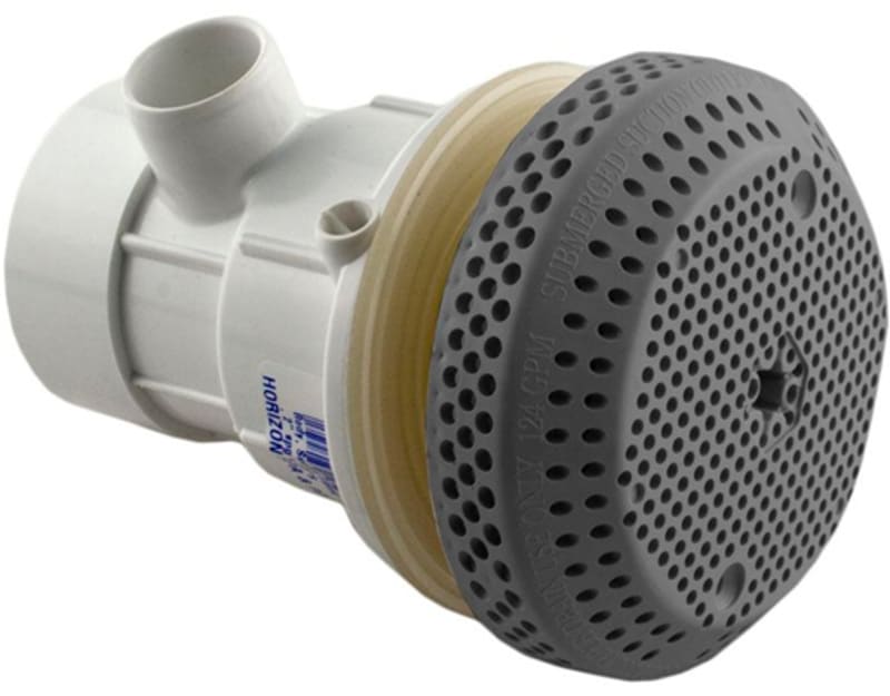 Suction Assembly 3-3/4" Cover, 2" Spigot x 1/2" Slip, Gray (VGB compliant)